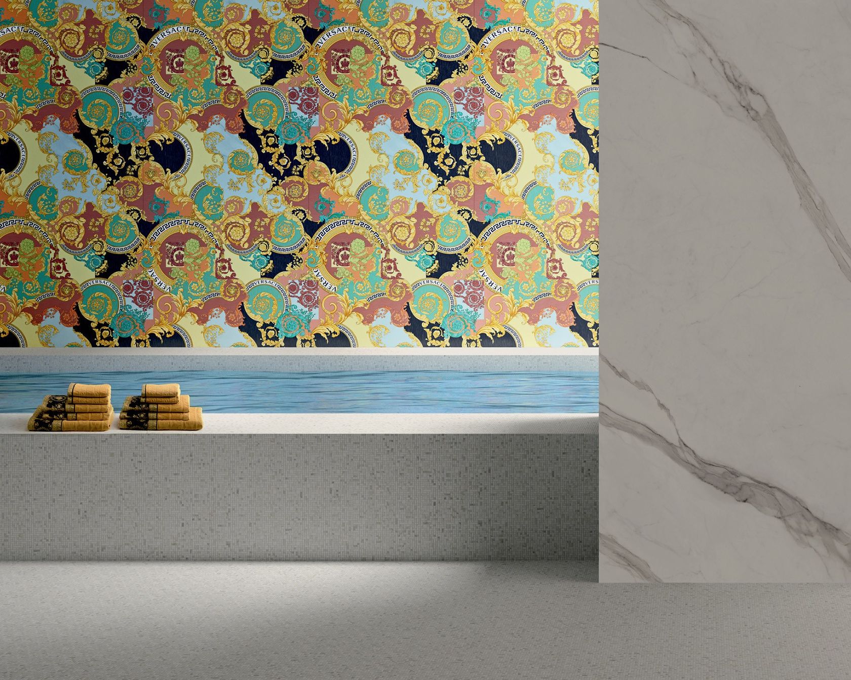 MAXIMVS STATUARIO WHITE Wall tiles By Versace Ceramics