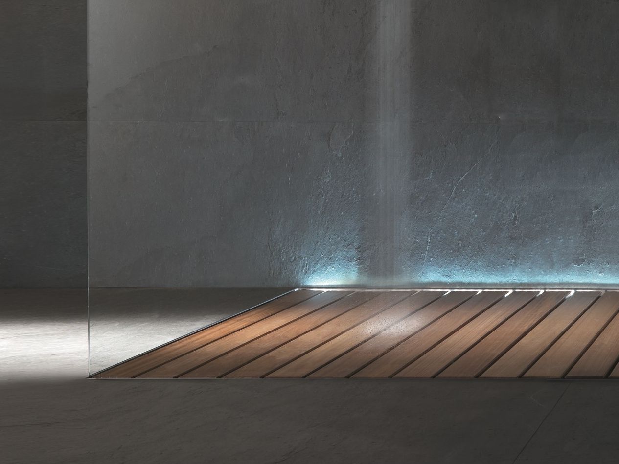 Slatted custom stainless steel shower tray STEEL By RARE