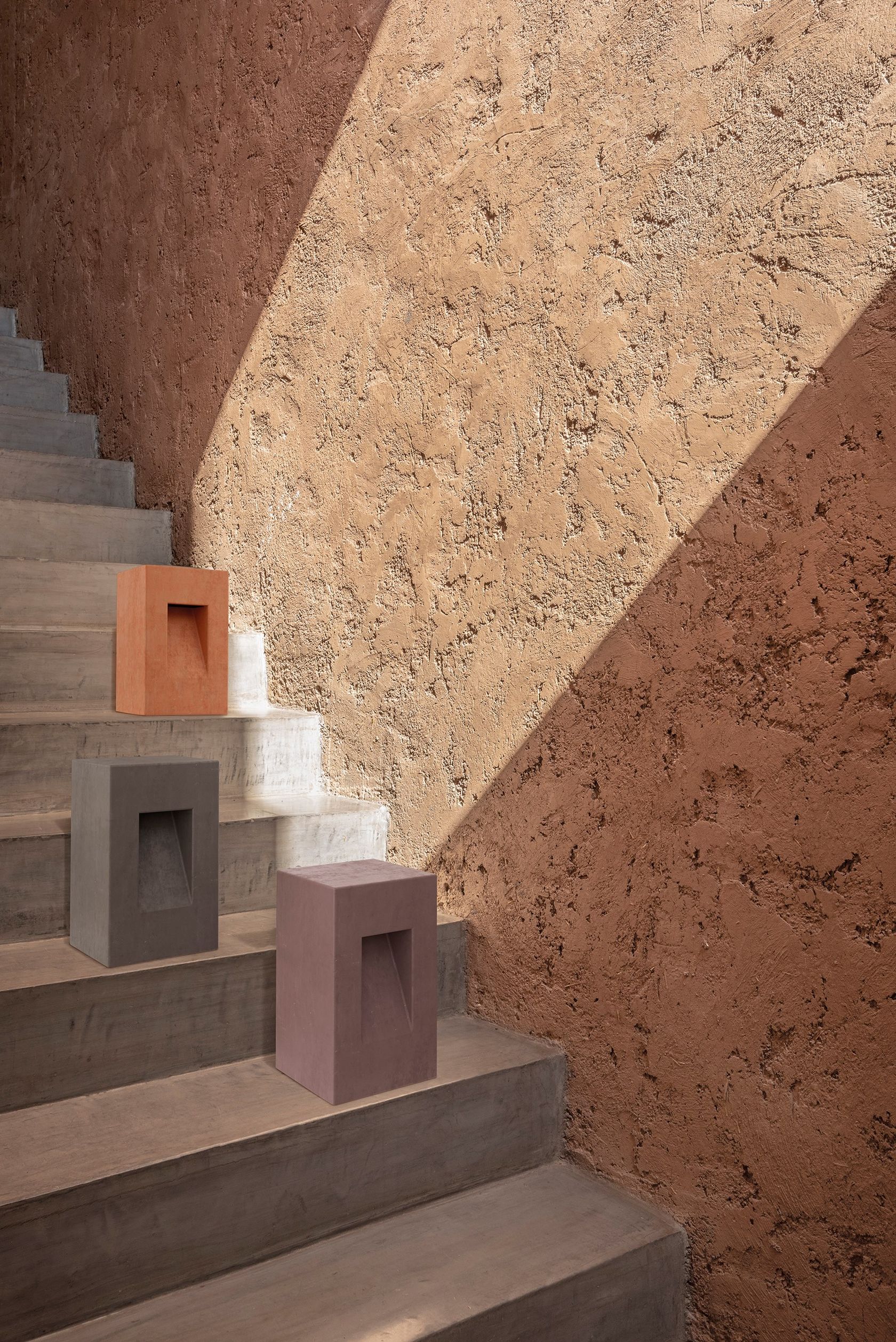 STEP Terracotta bollard light By Ethimo | design Niccolò Grassi