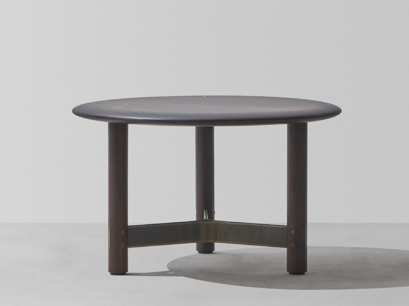 STILT Low round oak coffee table By District Eight