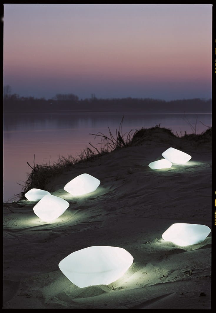 STONE OF GLASS - 202/203/204 table lamp By Oluce