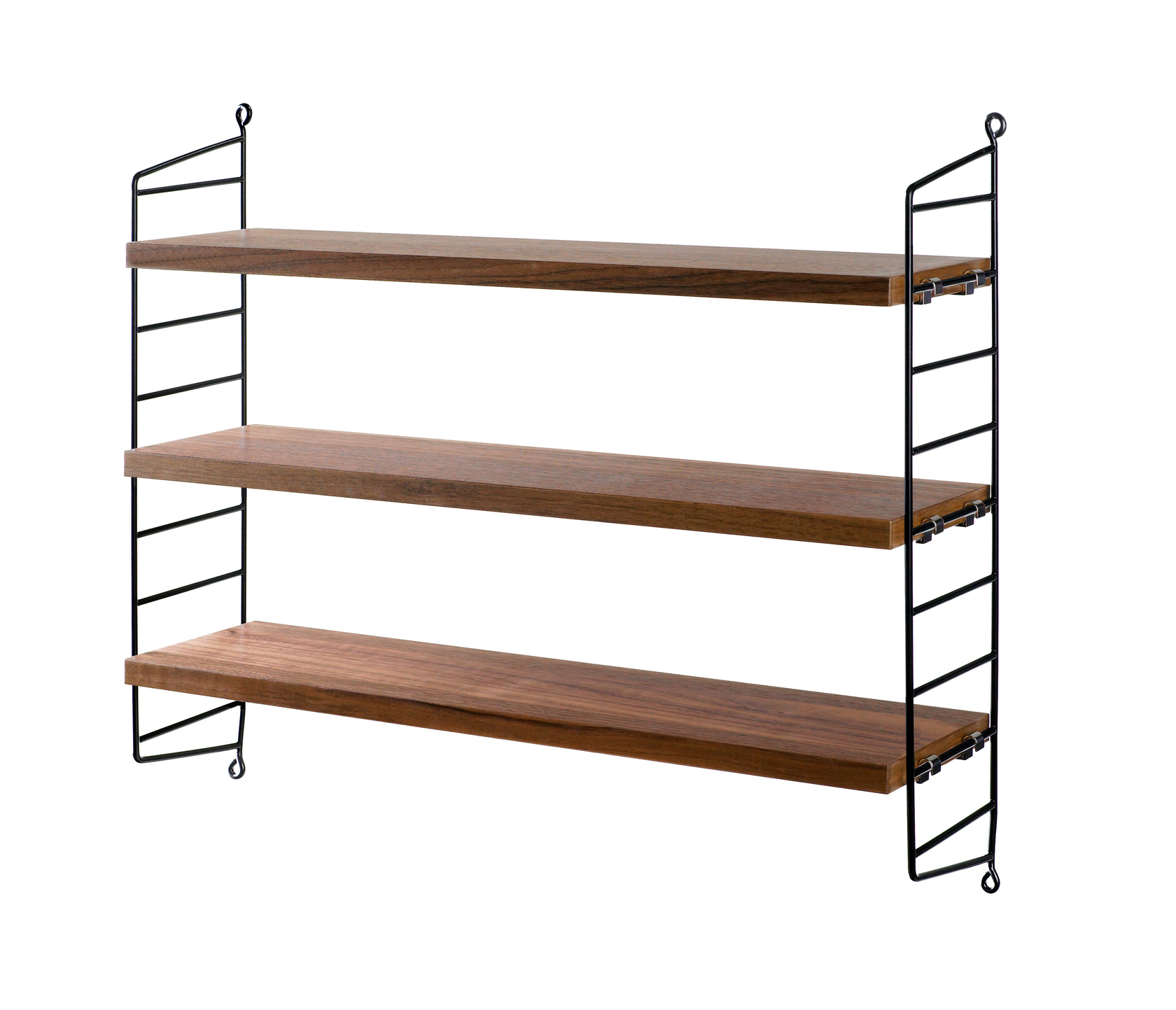 STRING® POCKET Wall-mounted modular MDF shelving unit By String Furniture