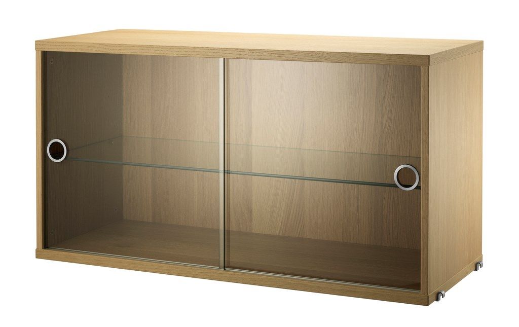 STRING® SYSTEM CABINET WITH GLASS DOORS Wall cabinet By String ...
