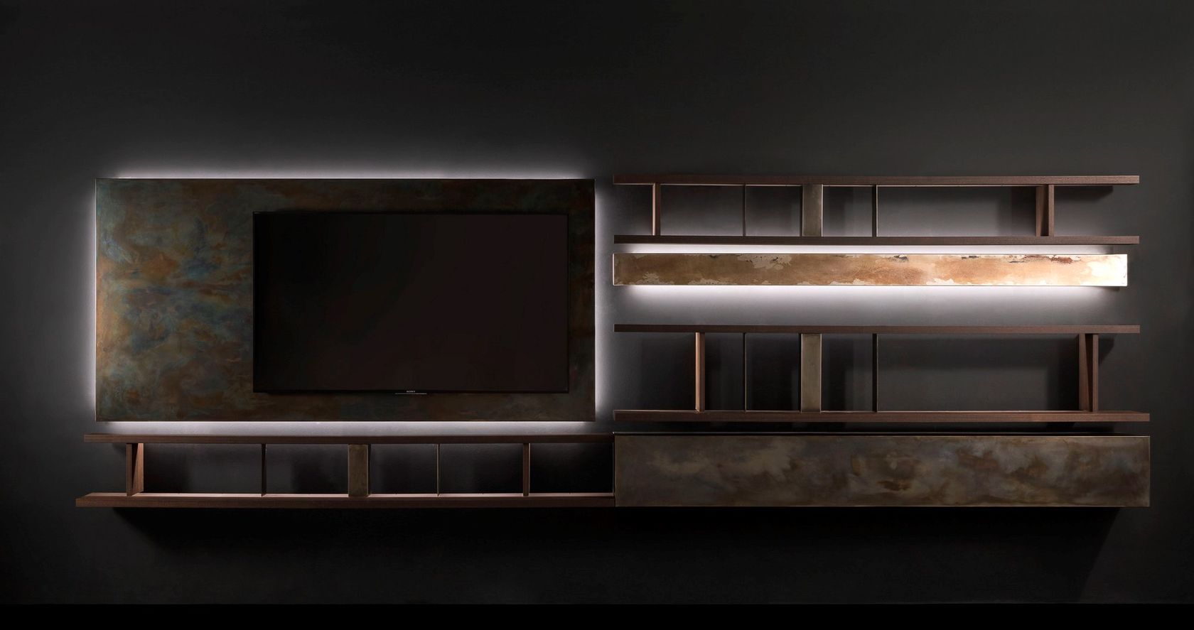 STYLE SET Sectional solid wood bookcase By Henge | design Massimo Castagna