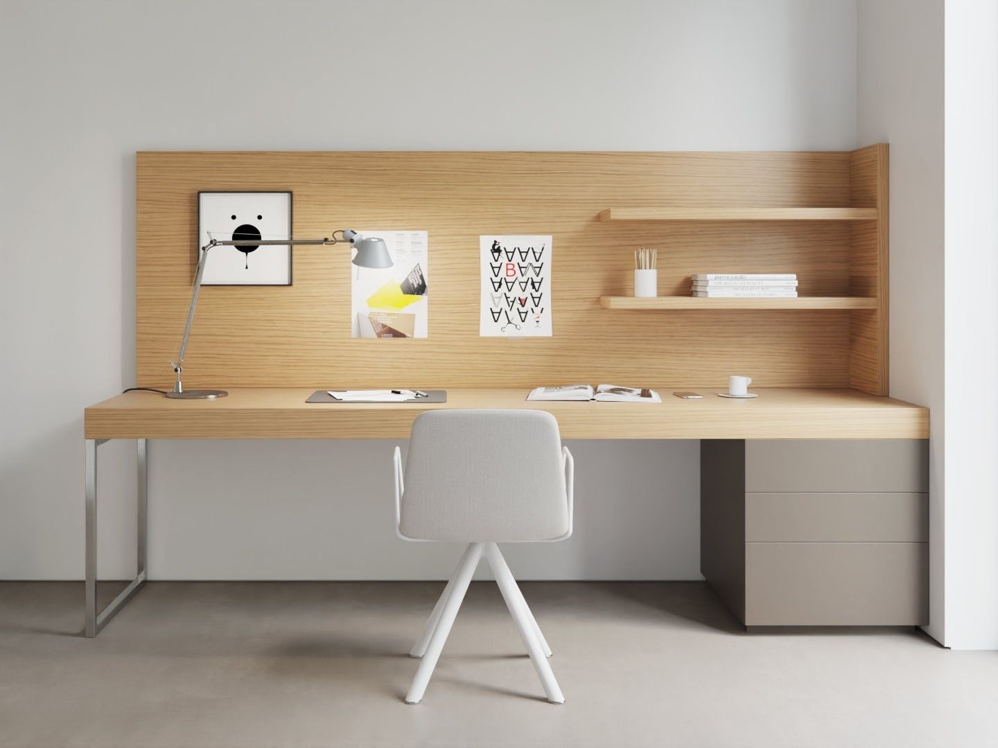 SUA HOME OFFICE | Writing desk with bookcase By BK Contract design ...