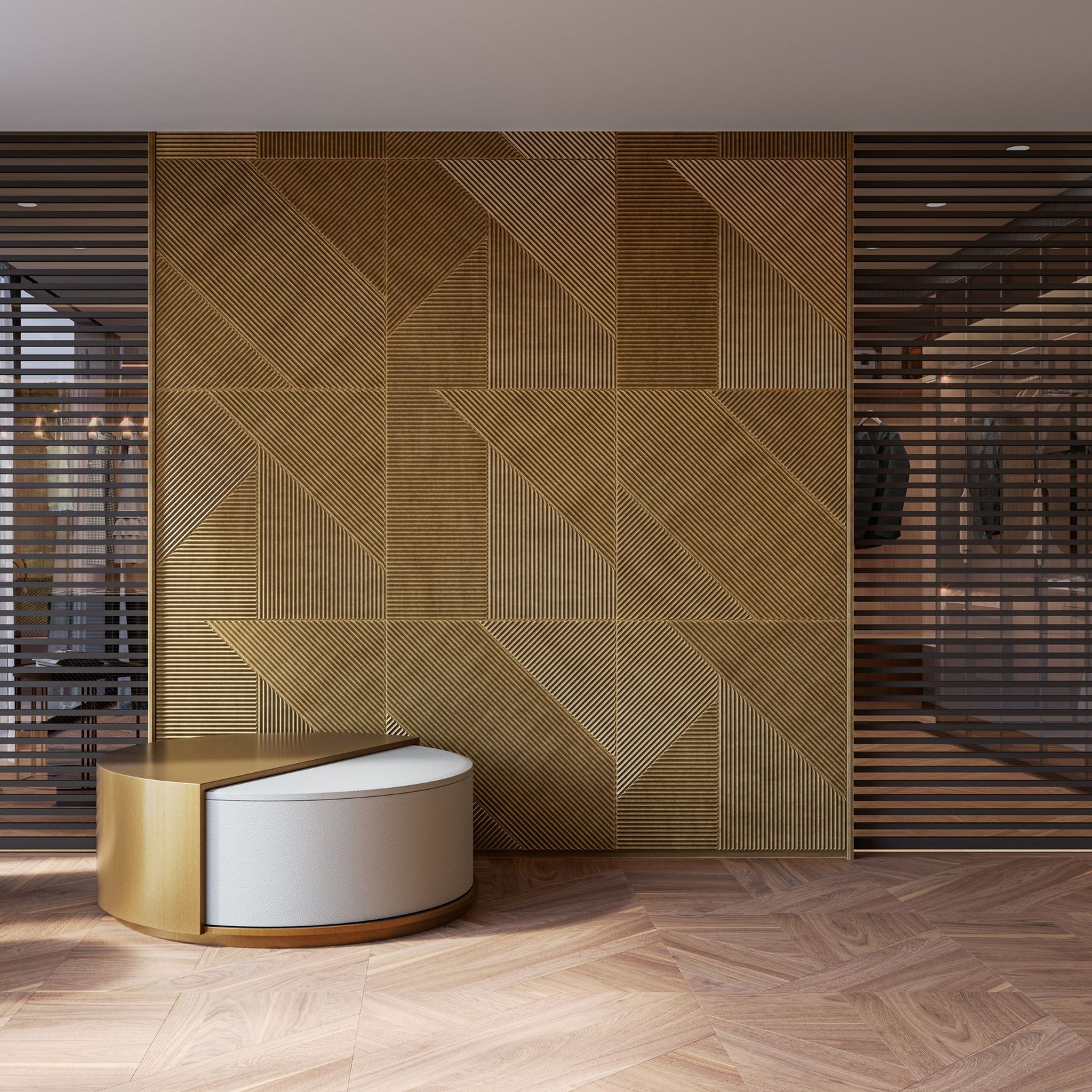 RELEVO Modular indoor wooden 3D Wall Cladding By FOGLIE D'ORO