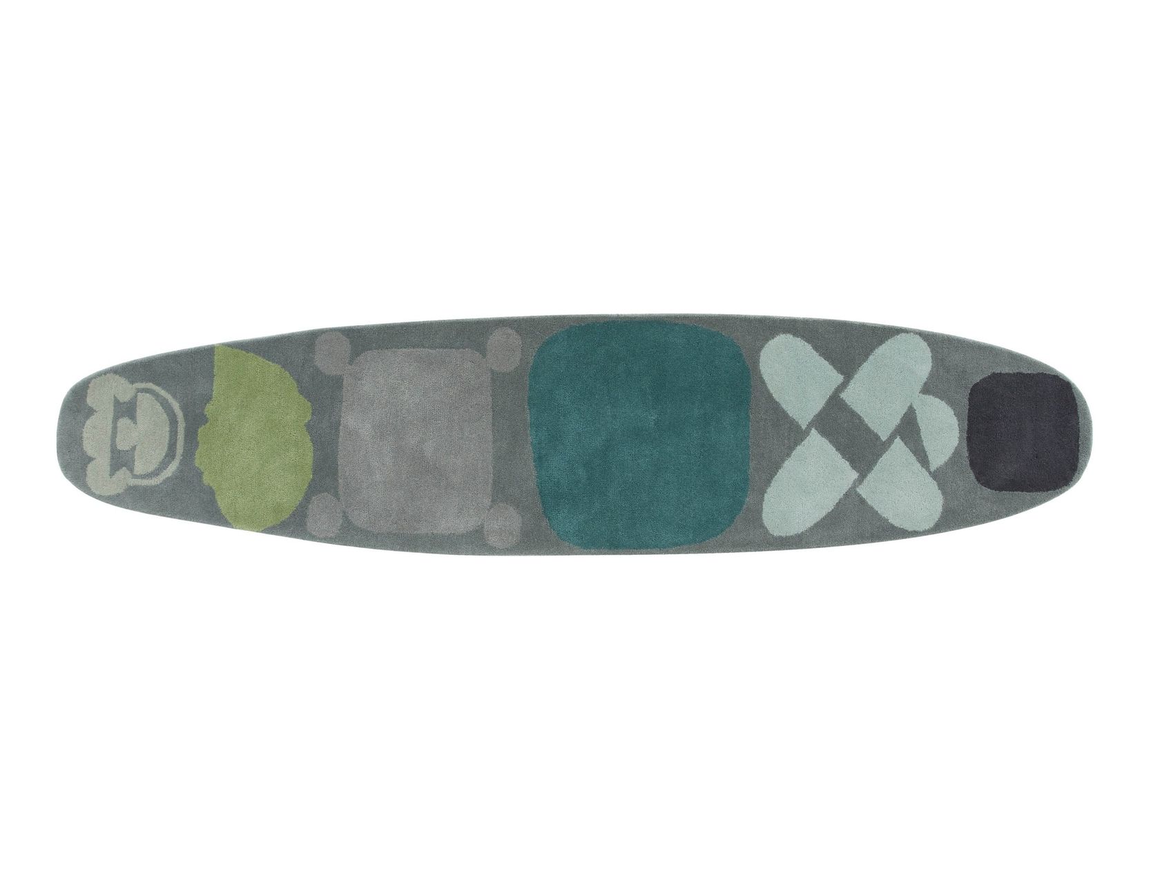 Handmade wool rug SURF RACE INDICO BLUE By GAN design Alejandra Gandía ...