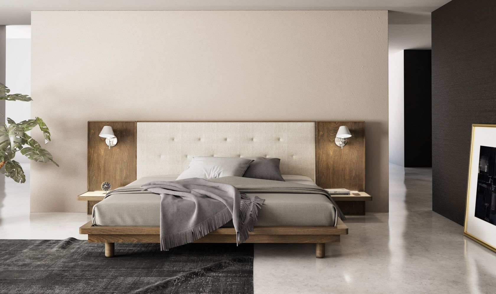 SURFACE | Bed with integrated lighting Surface Collection By Huppé ...