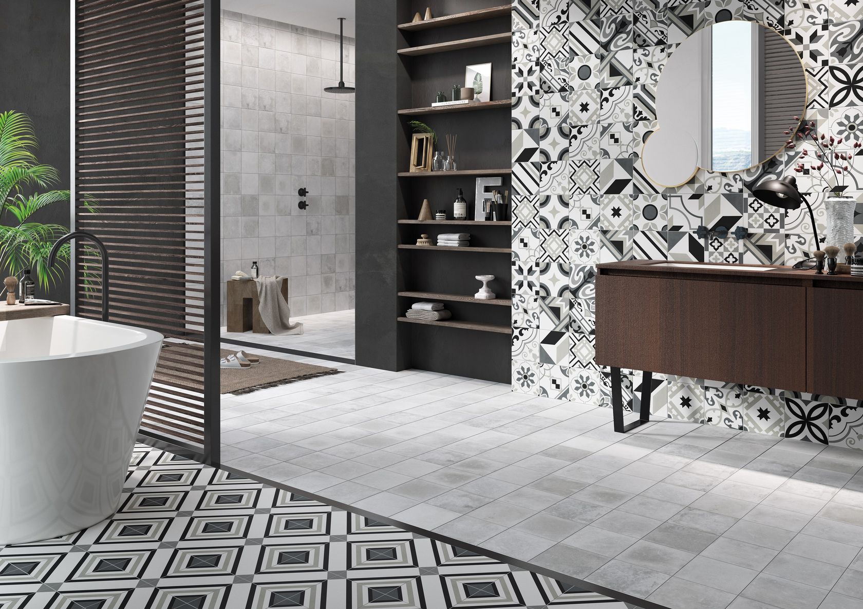 Porcelain stoneware wall/floor tiles with encaustic effect SWING By ...