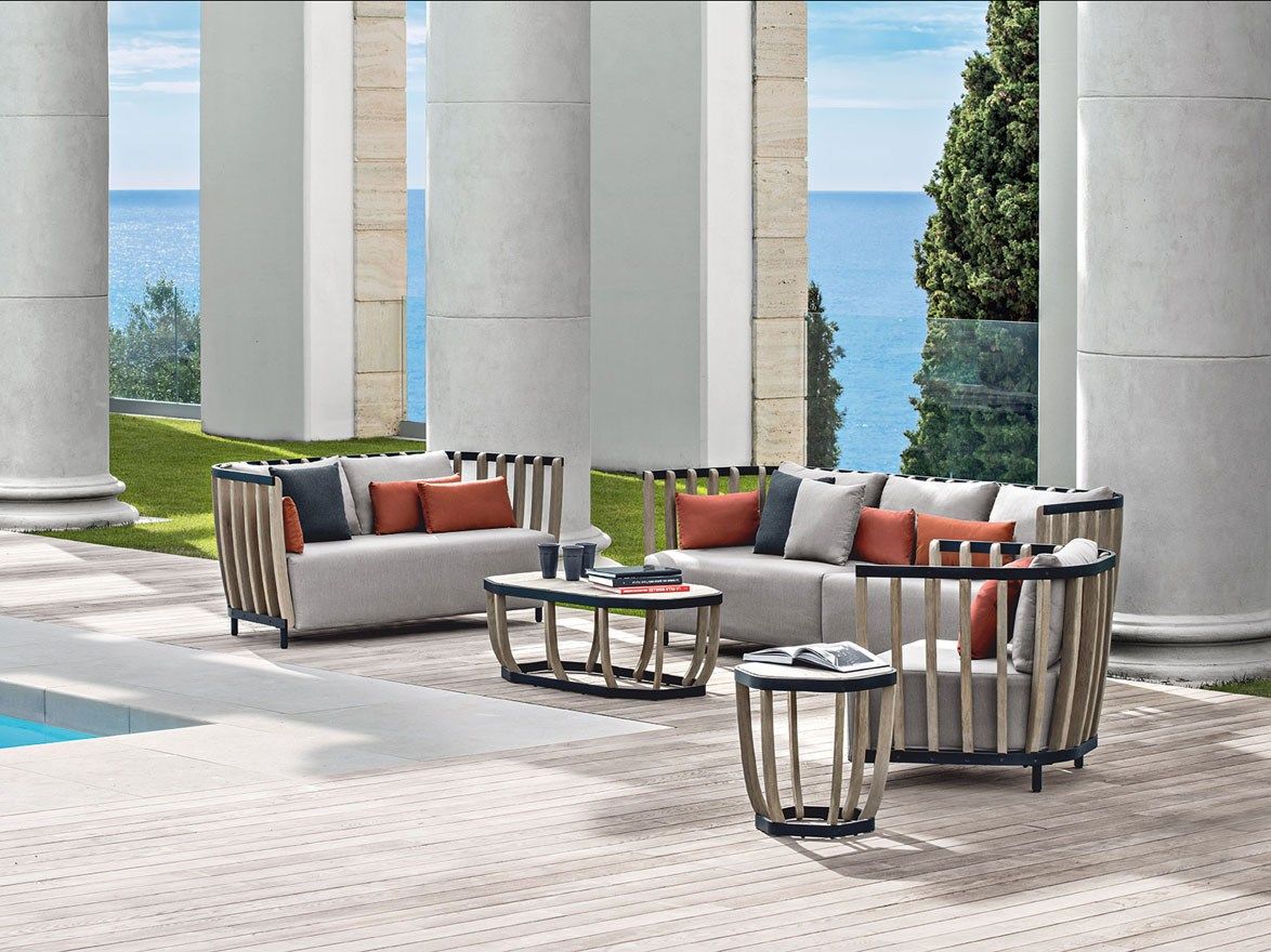 SWING | Oval coffee table By Ethimo design Patrick Norguet