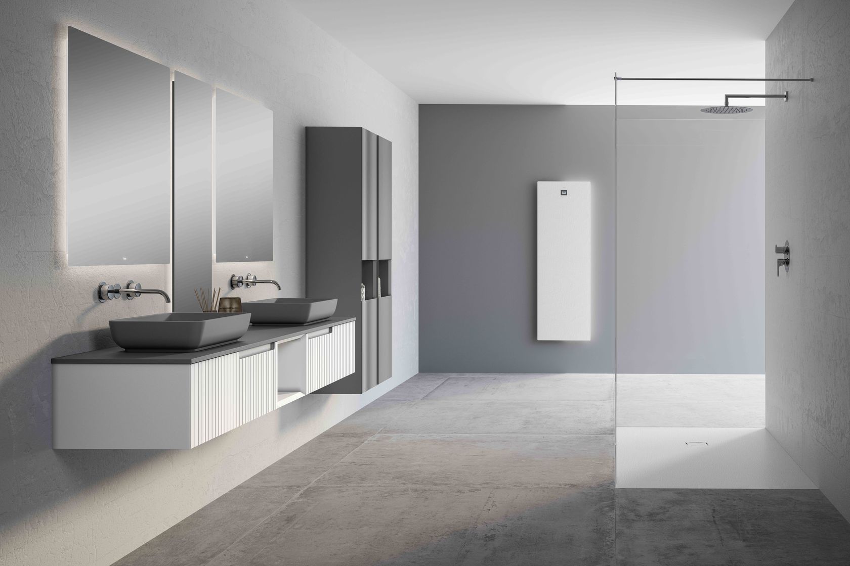 SYNERGY | Wall-mounted vanity unit By Fiora