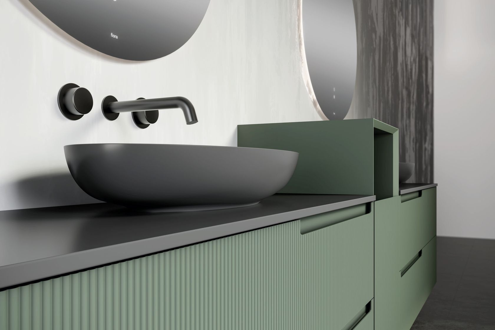 SYNERGY | Wall-mounted vanity unit By Fiora