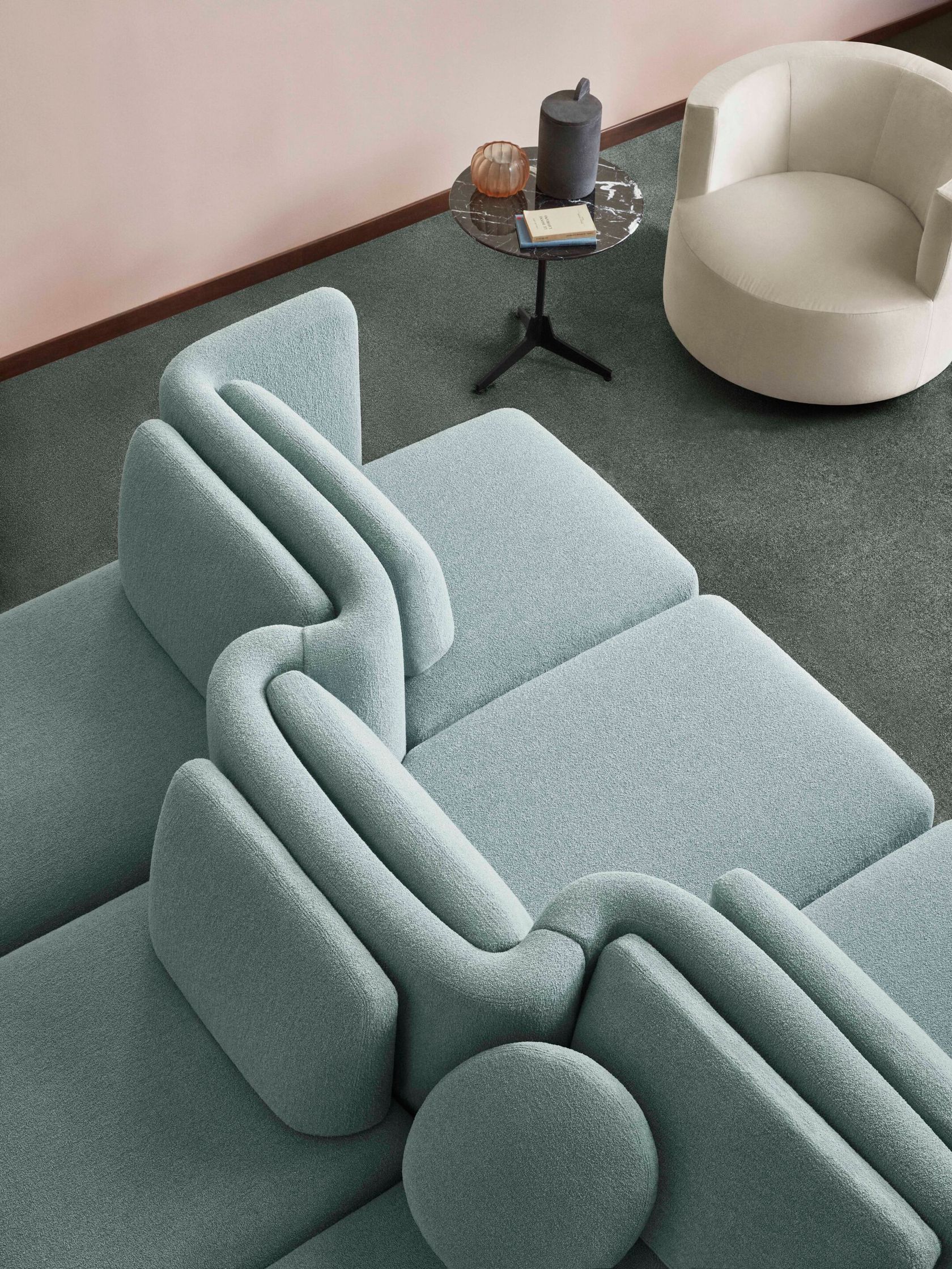 GALA Modular fabric sofa By Saba Italia | design Cristina Celestino