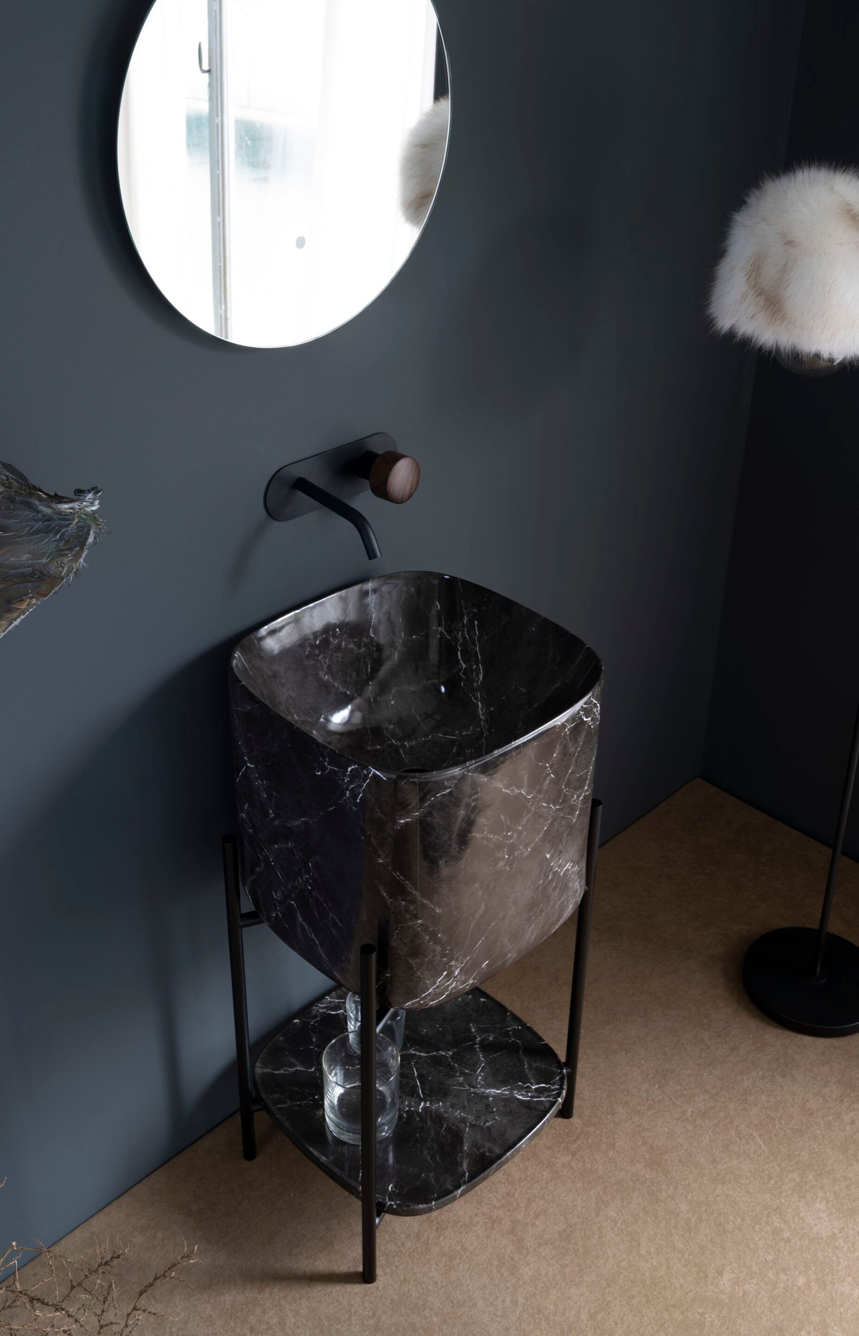 LAILA Floor-standing metal vanity unit By Scarabeo Ceramiche