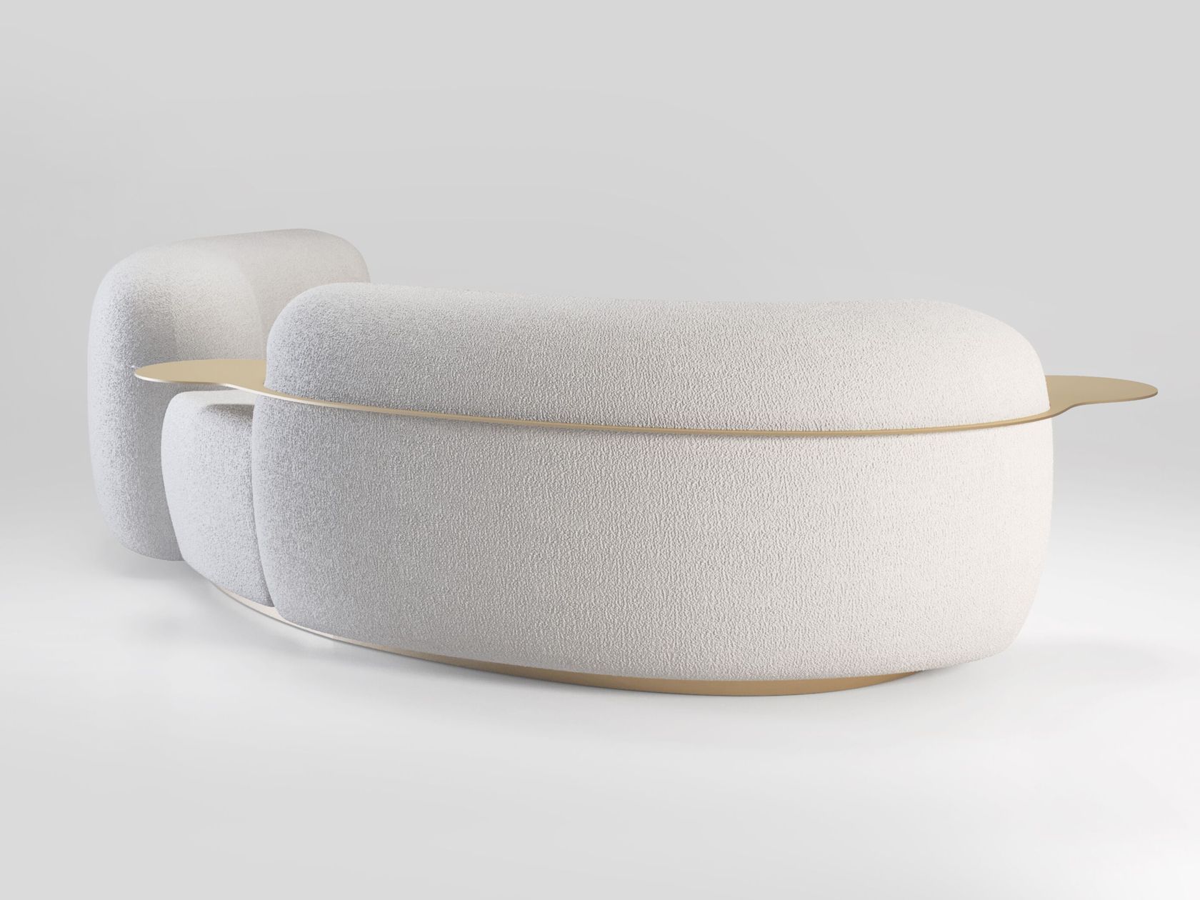 TATEYAMA Curved fabric sofa By Secolo | design Artefatto