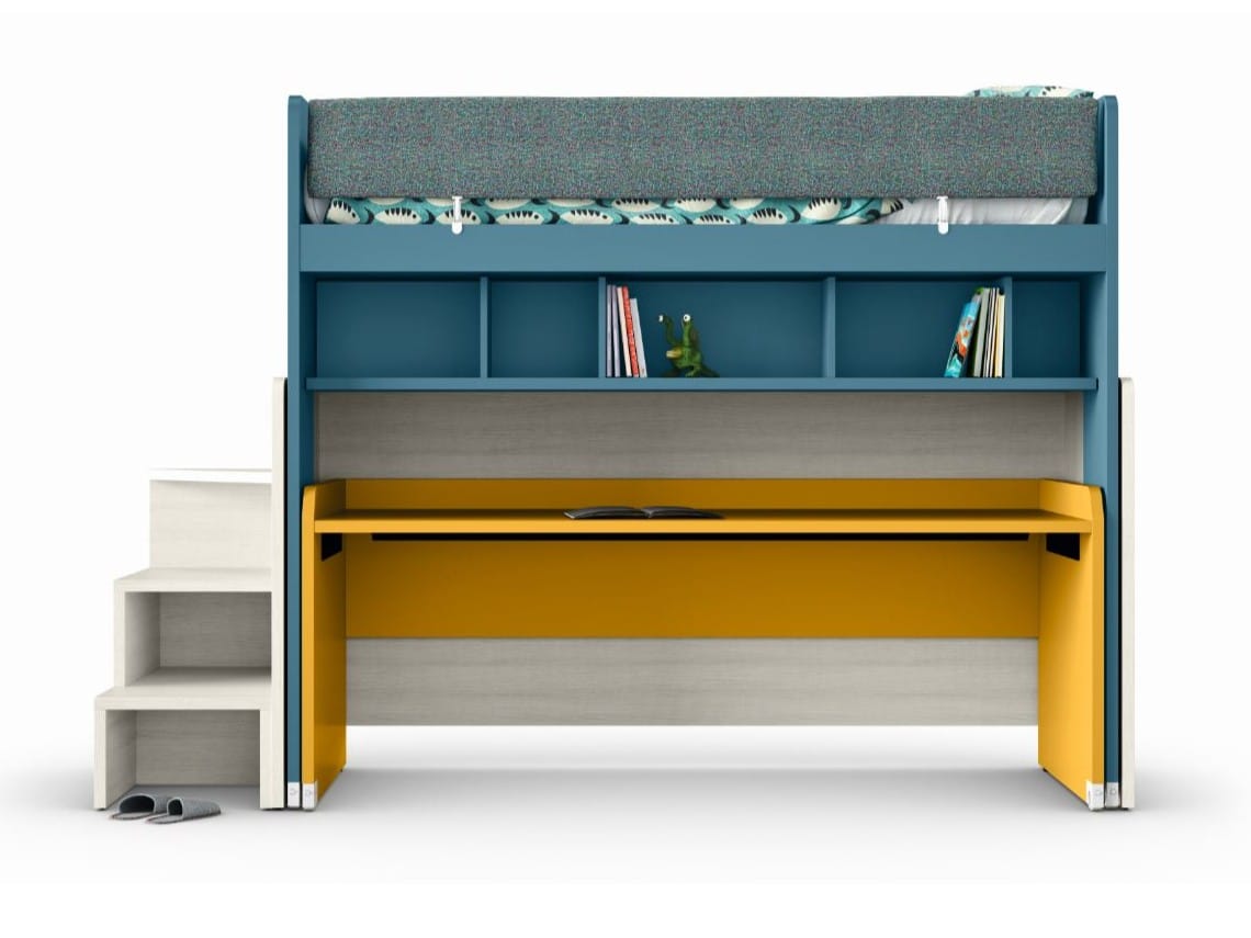 Shaped sliding desk Modular desk By Nidi