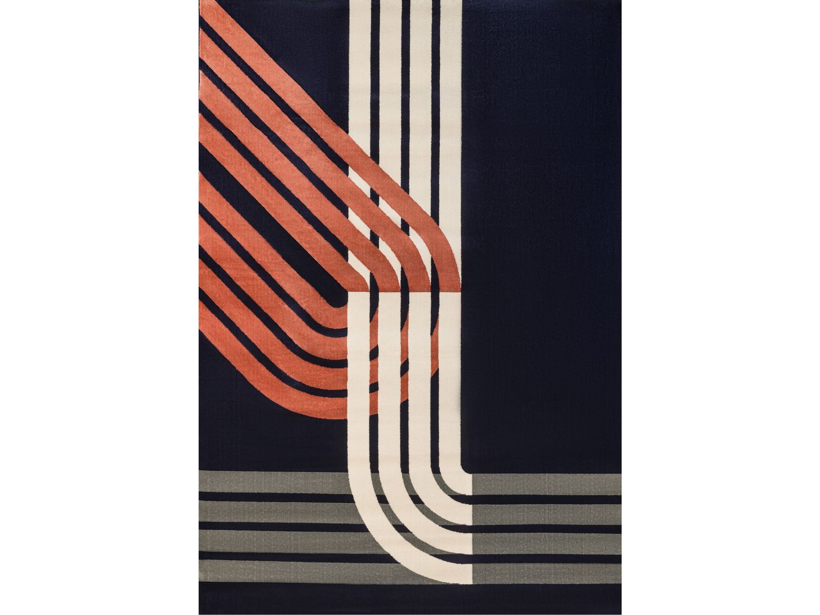 MY WAY 2 Polypropylene rug with geometric shapes By Shishka Project