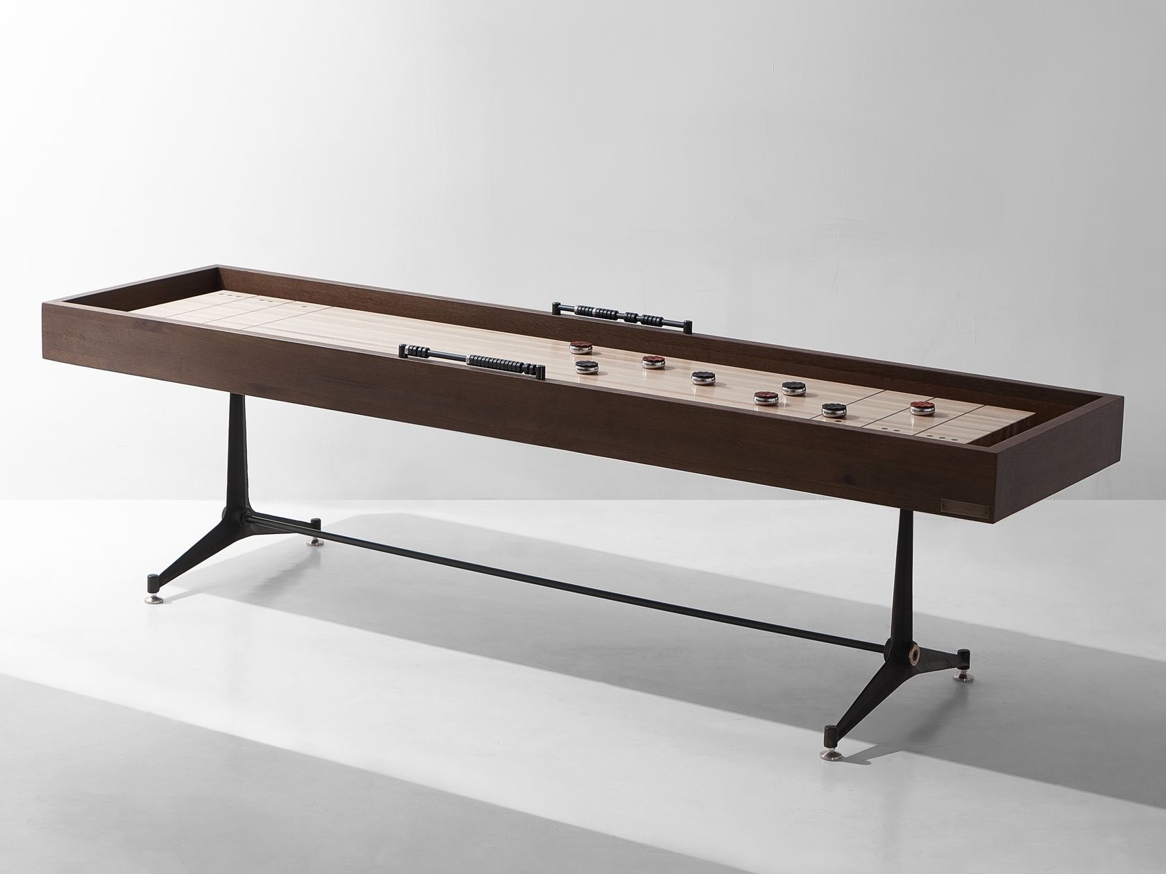 Rectangular wooden game table Shuffleboard Table By District Eight