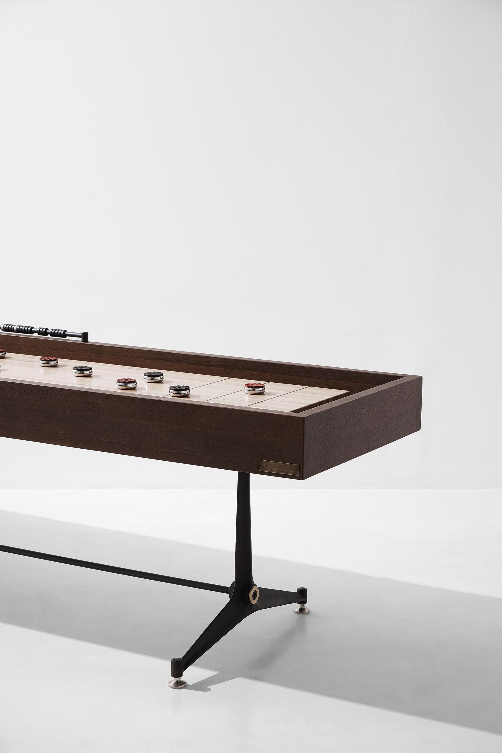 Rectangular wooden game table Shuffleboard Table By District Eight