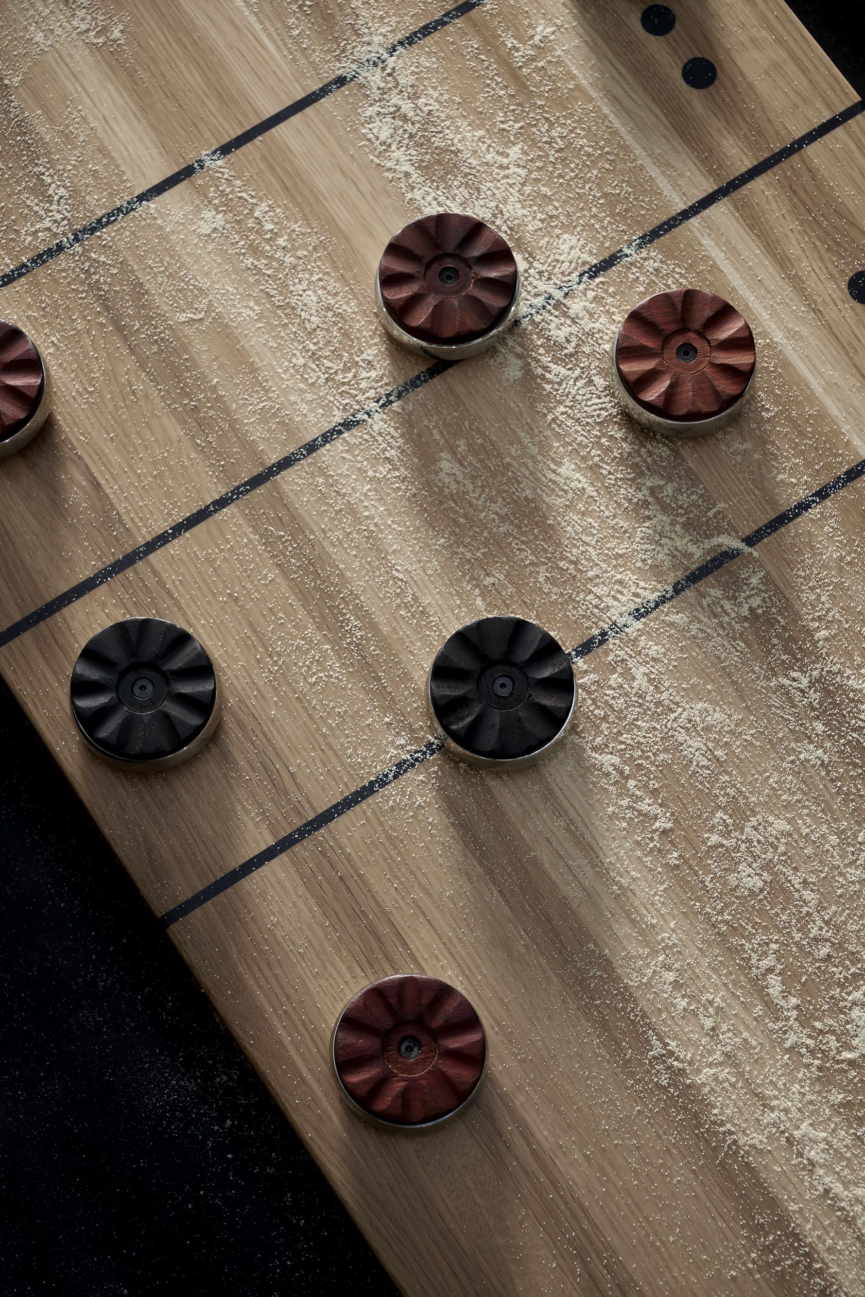Rectangular wooden game table Shuffleboard Table By District Eight