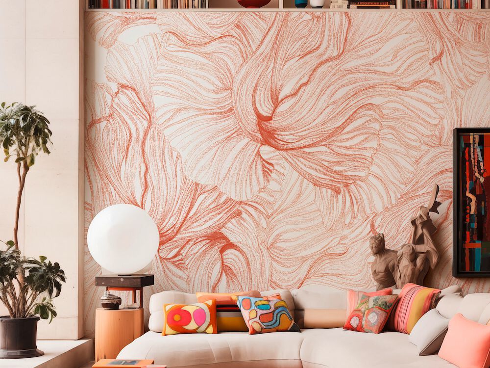 Customizable SpaghettiWall floral wallpapers