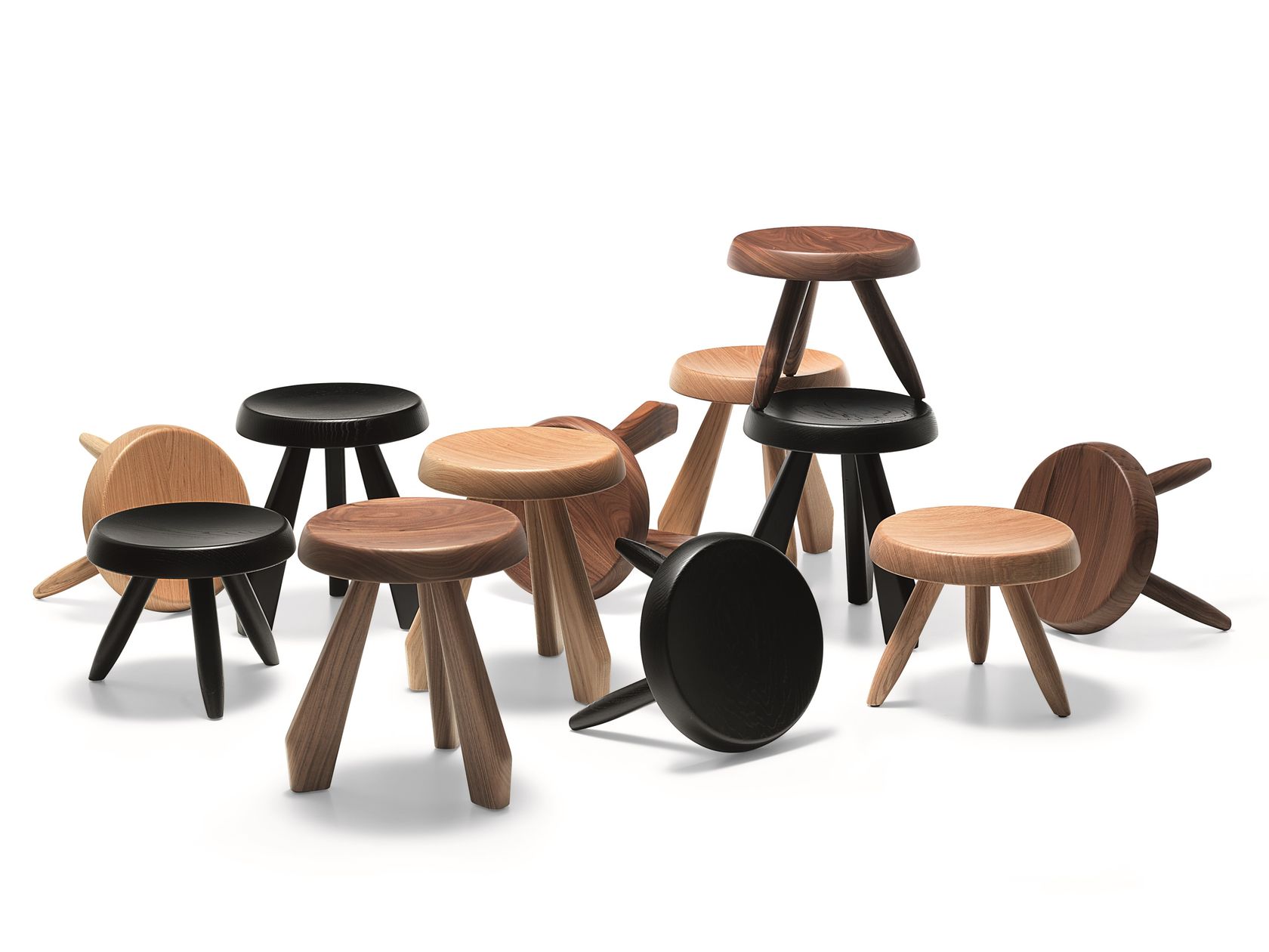 TABOURET BERGER Stool By Cassina | design Charlotte Perriand