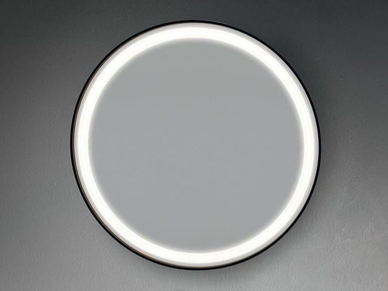 TAMA | Mirror with integrated lighting Framed wall-mounted mirror with ...
