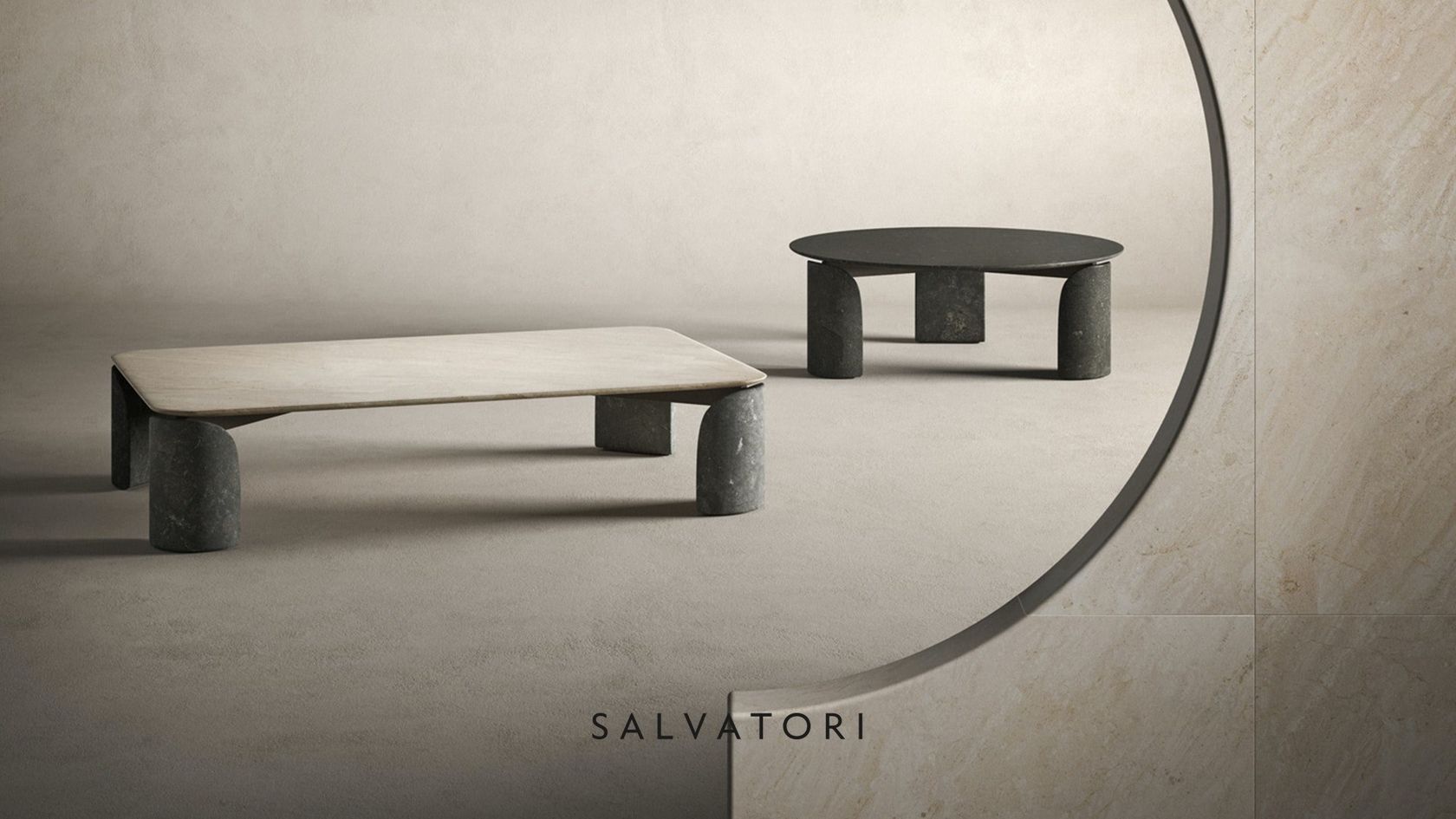 TAULA Round marble coffee table By Salvatori | design Patricia Urquiola