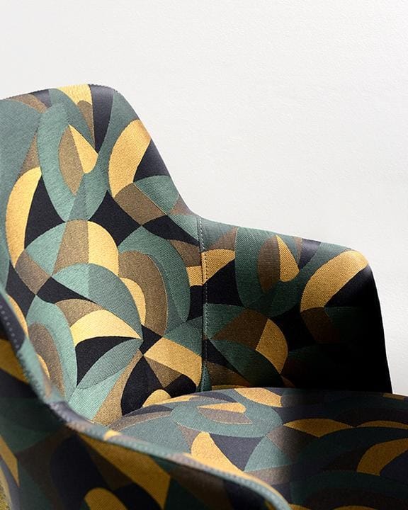 Washable multi-colored Trevira® CS fabric with graphic pattern TCHIN By ...