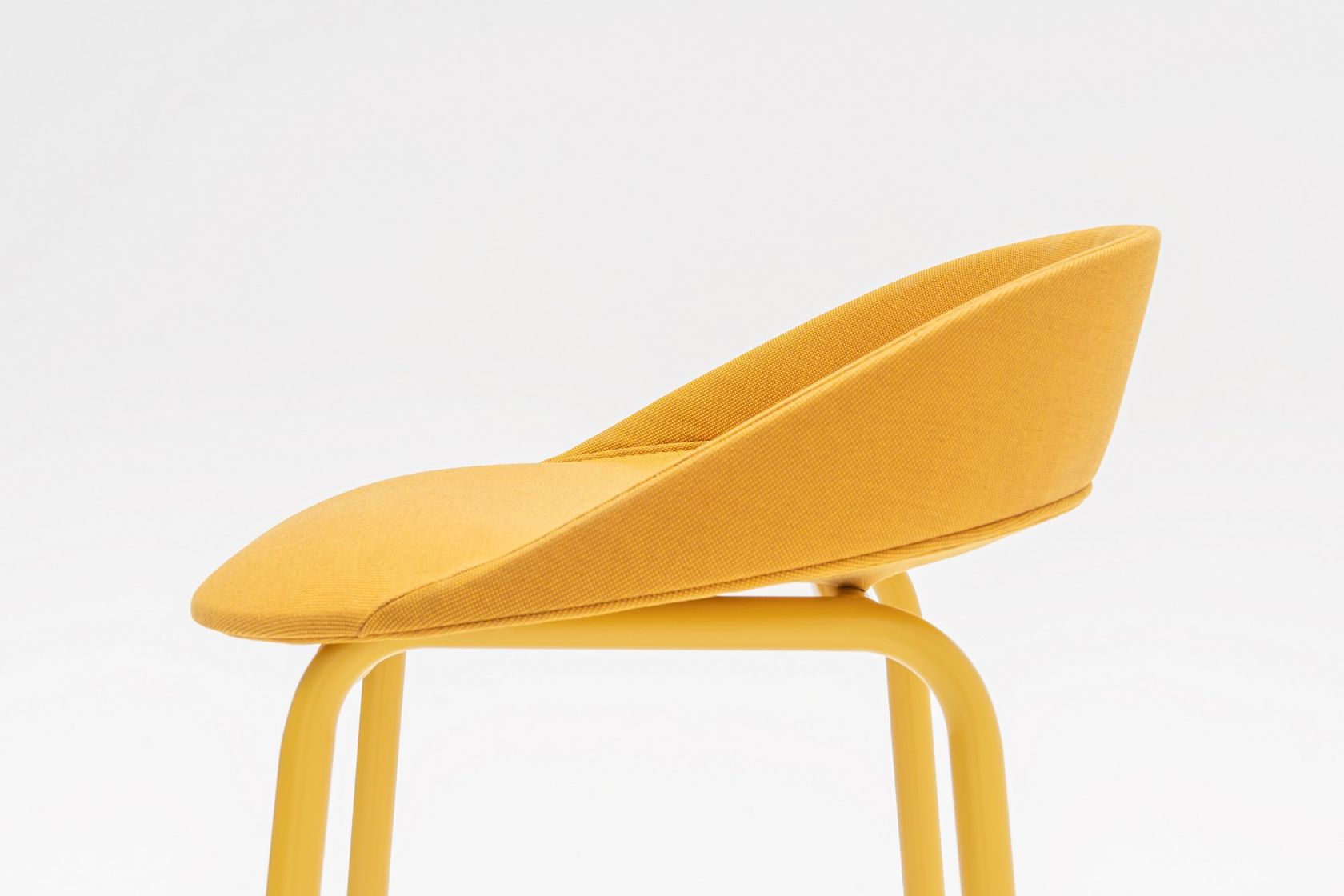 TEAM High fabric stool with footrest By MDD | design Dirk Winkel