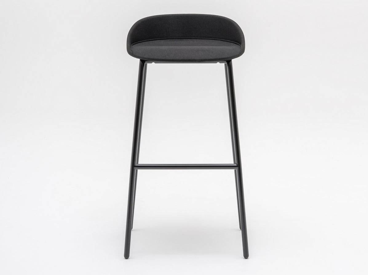 TEAM High fabric stool with footrest By MDD | design Dirk Winkel