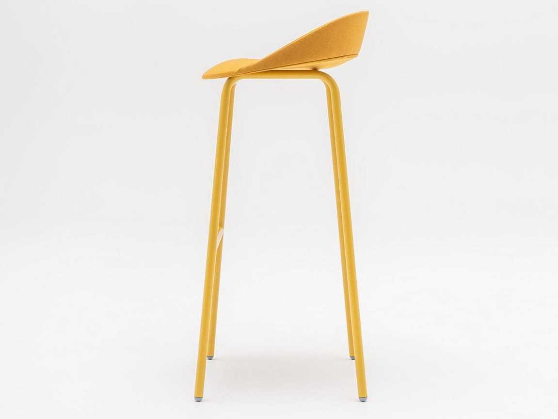 TEAM High fabric stool with footrest By MDD | design Dirk Winkel