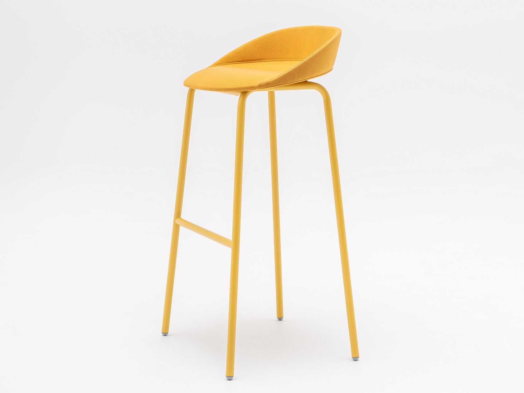 TEAM High fabric stool with footrest By MDD | design Dirk Winkel
