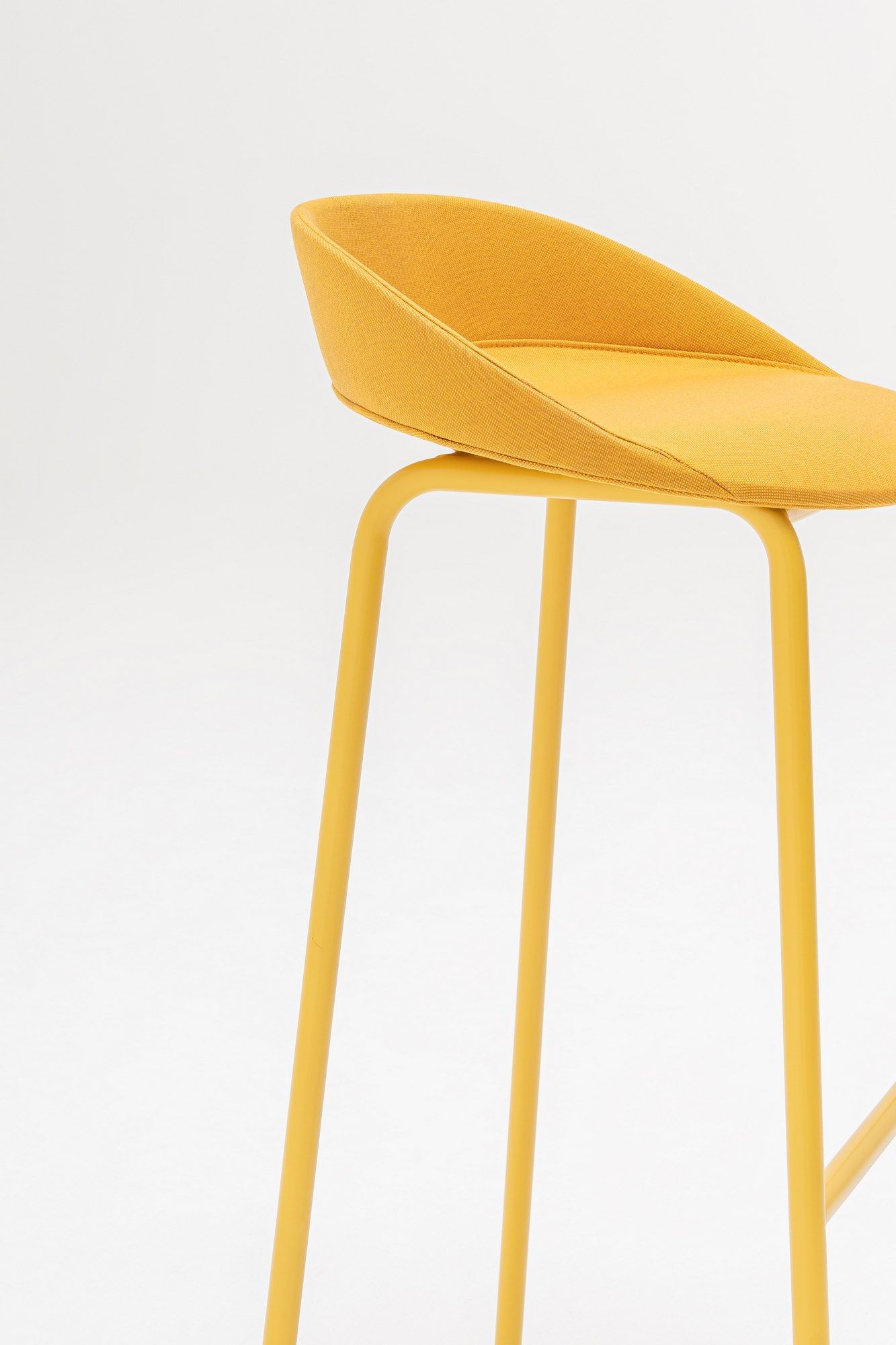TEAM High fabric stool with footrest By MDD | design Dirk Winkel