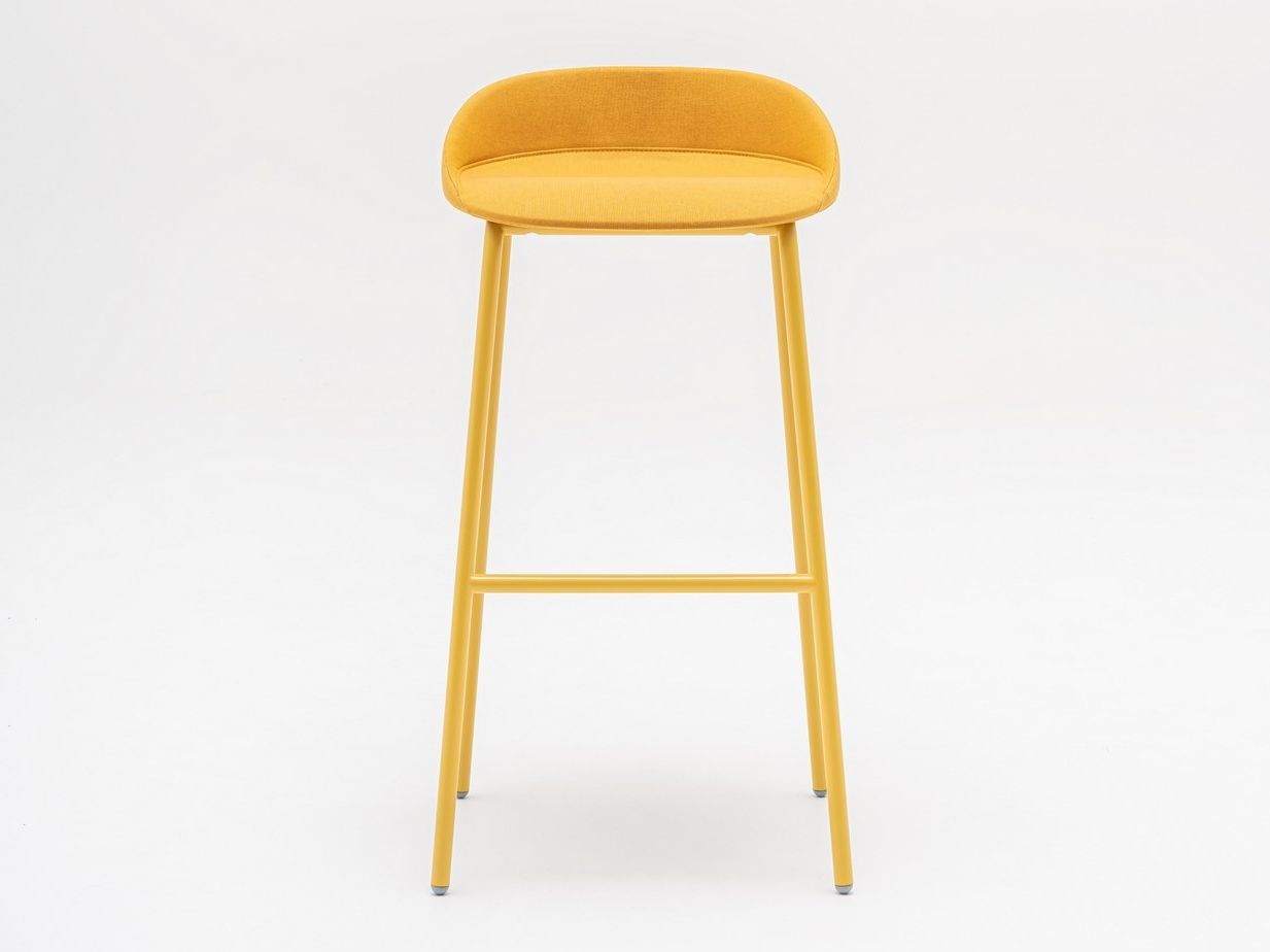 TEAM High fabric stool with footrest By MDD | design Dirk Winkel