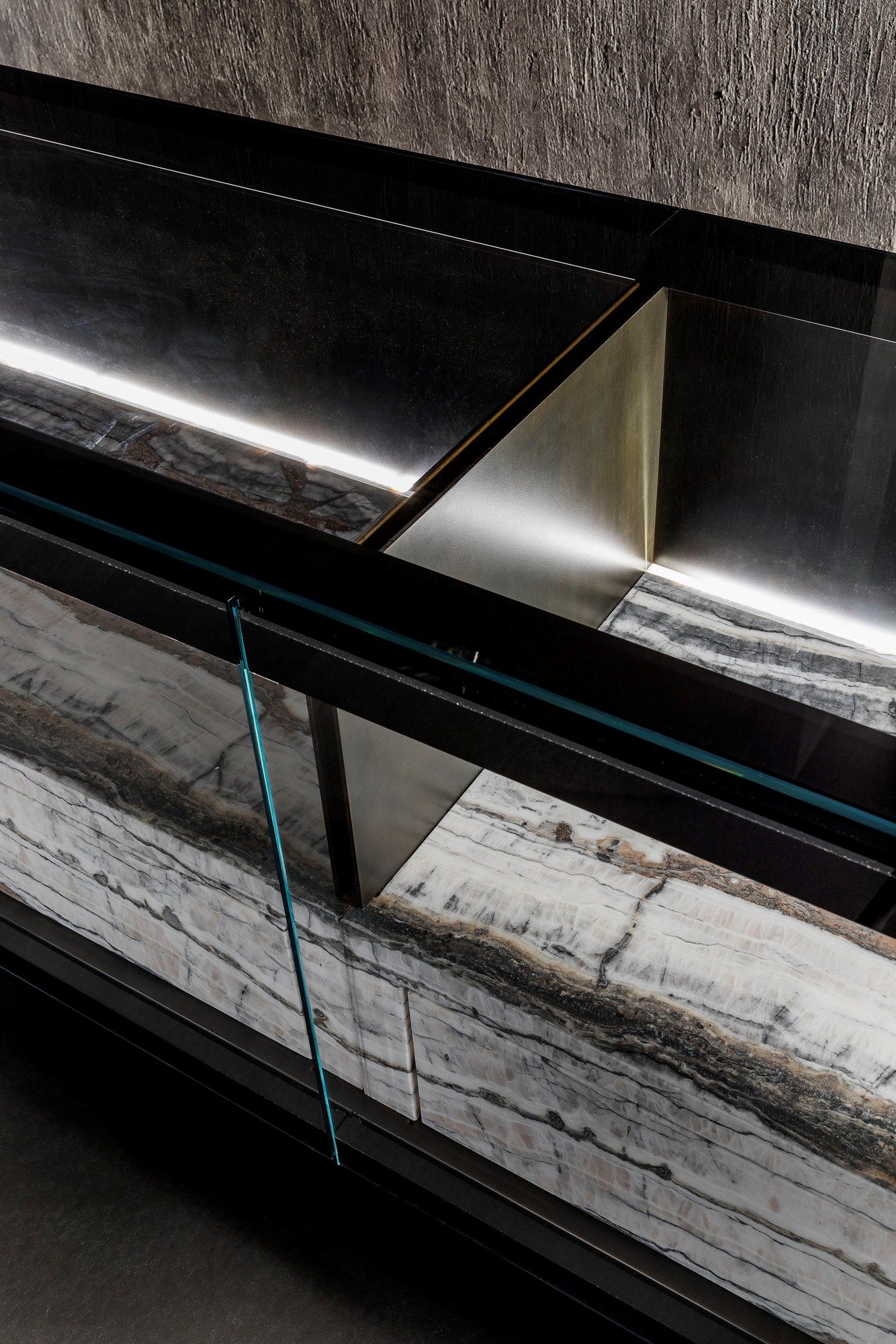 TEKE Glass sideboard with stone interiors By Henge | design Massimo ...