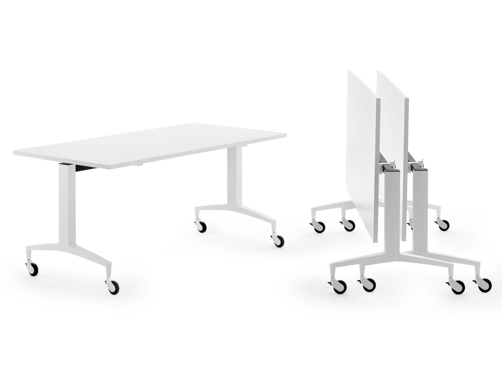 Rectangular drop-leaf meeting table TEKNO By Diemmebi design Angelo Pinaffo