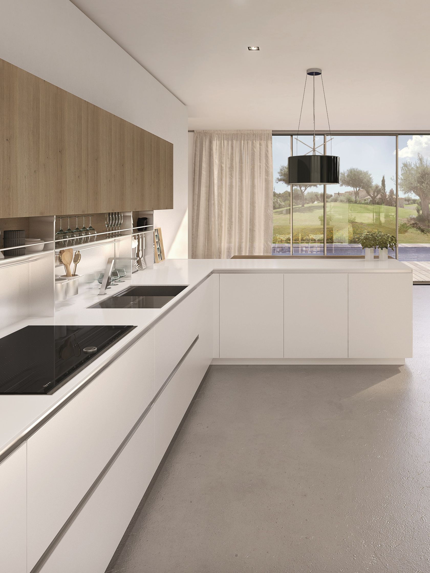 TELERO | Lacquered kitchen By Euromobil design Roberto Gobbo