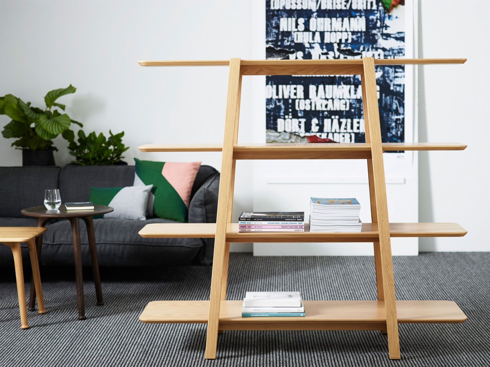 Open double-sided divider MDF shelving unit TERASSO By Karl Andersson ...