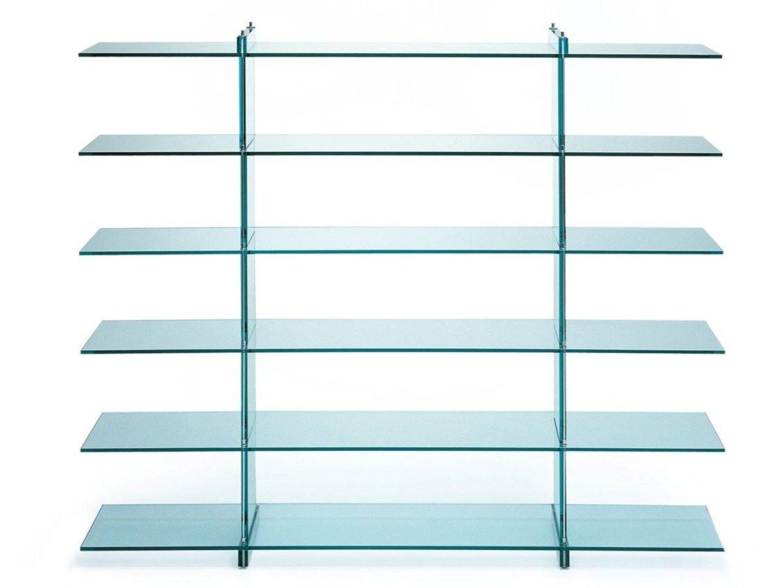 TESO Open float glass bookcase By FontanaArte | design RPBW - Renzo ...