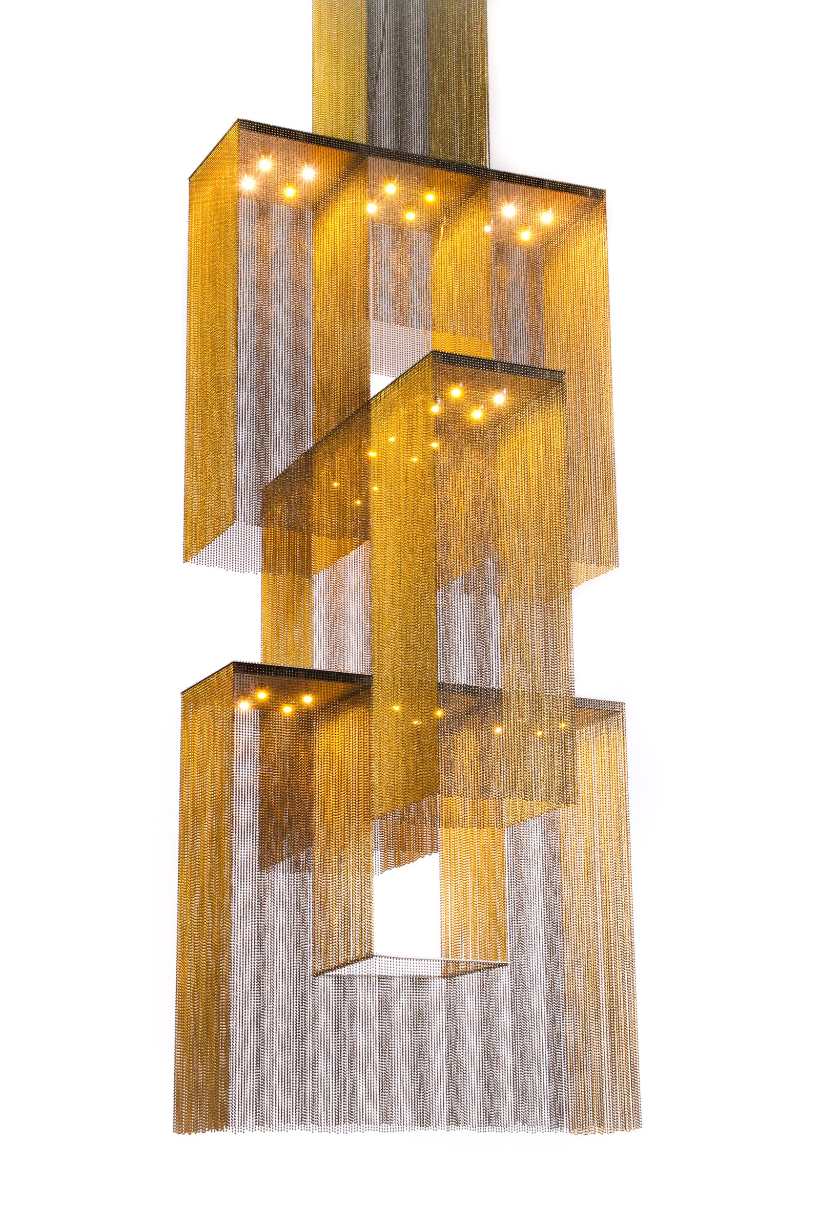 THE LINK LED chandelier By Willowlamp | design Adam Hoets
