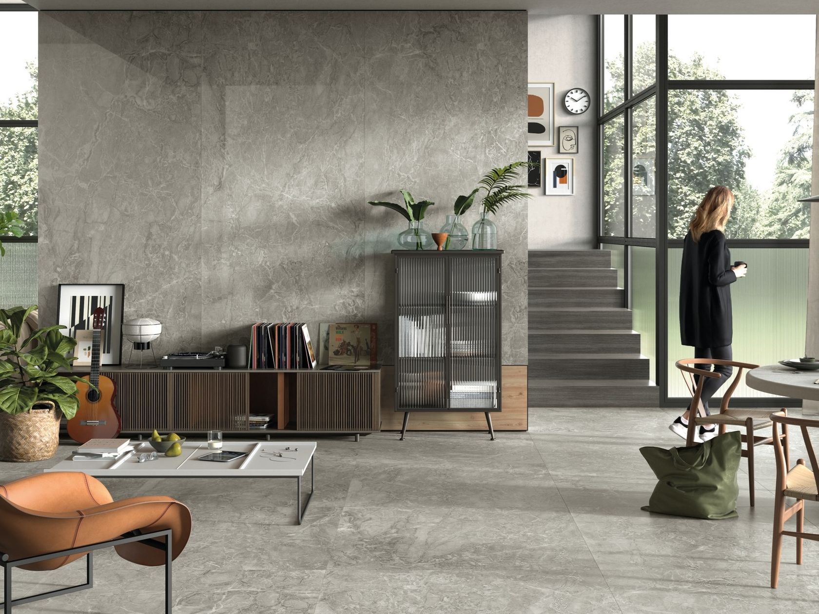 THE ROOM - BRE DU Porcelain stoneware wall/floor tiles with marble ...