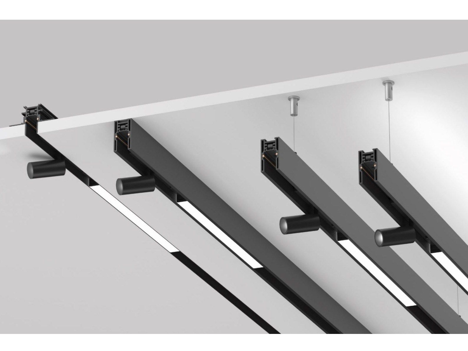 THE TRACKING MAGNET SURFACE/RECESSED Perfil para iluminación lineal By Flos