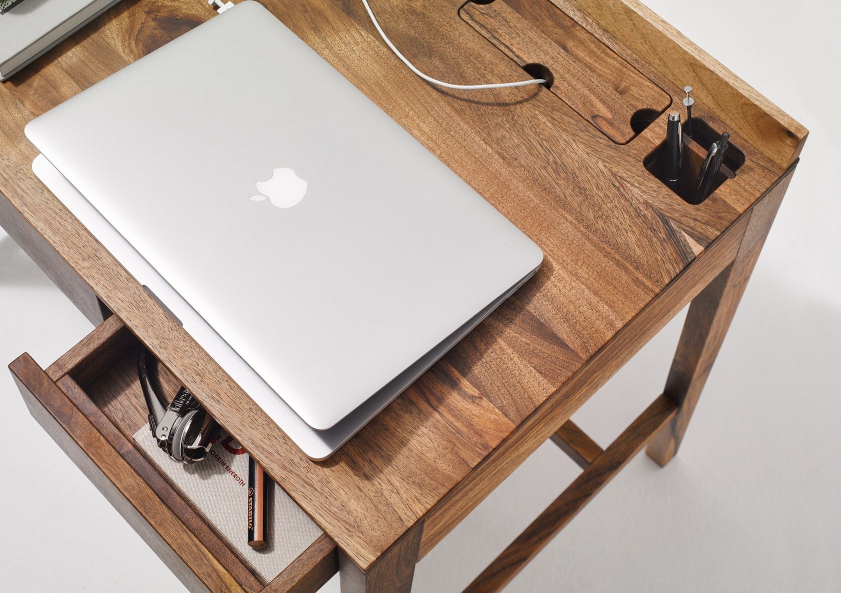 THEO DESK | Solid wood writing desk Rectangular solid wood writing desk ...