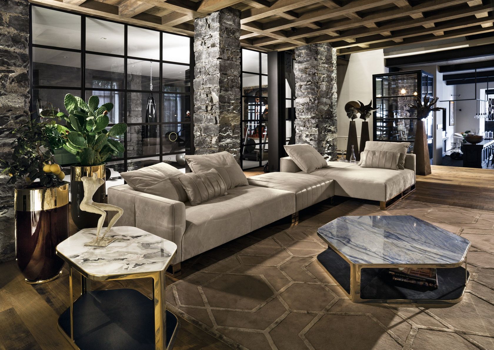 TILES | Hexagonal coffee table Loveluxe - Illusion Collection By Longhi ...