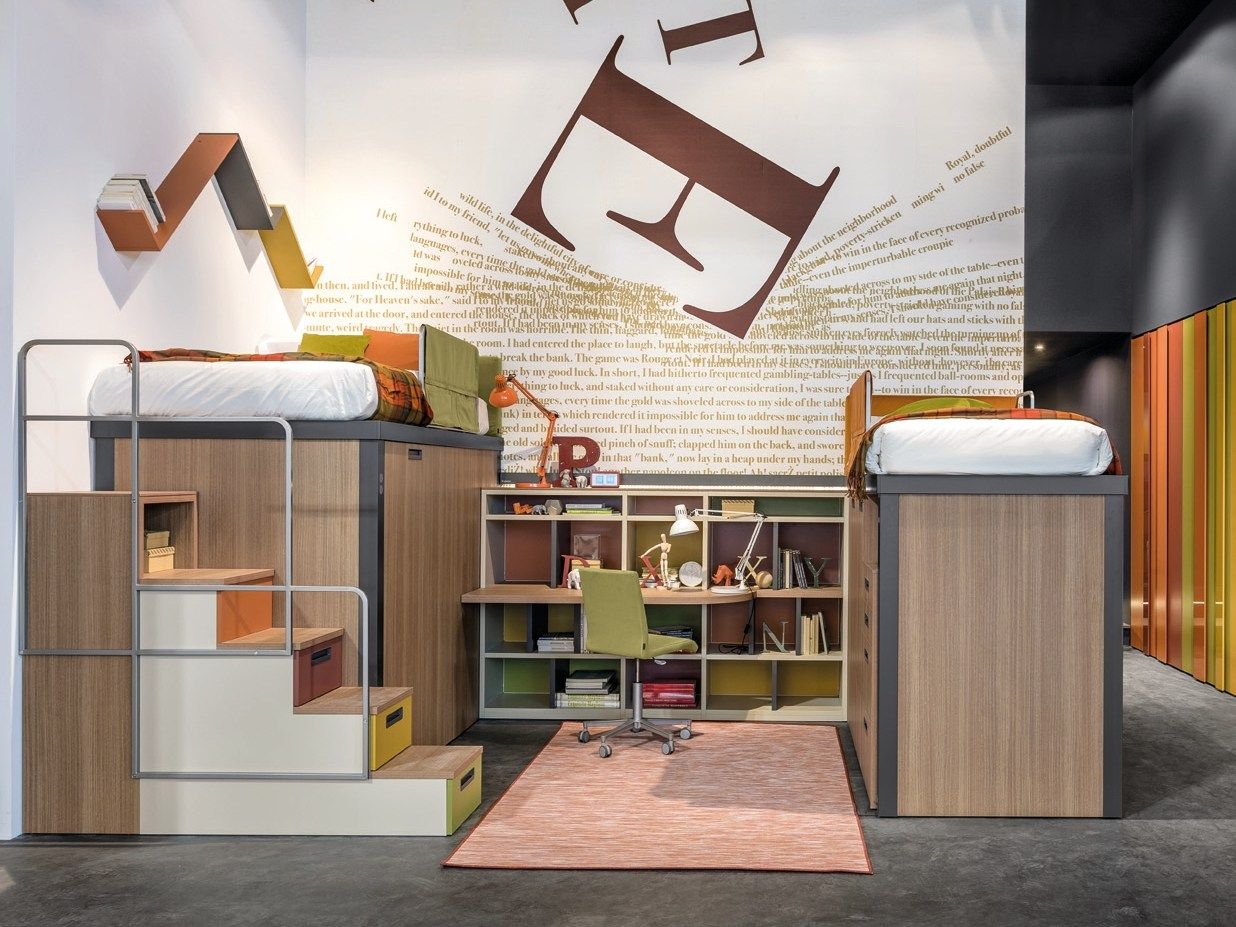 Beds with profiles TIRAMOLLA - CONFIGURATION 319 By TUMIDEI