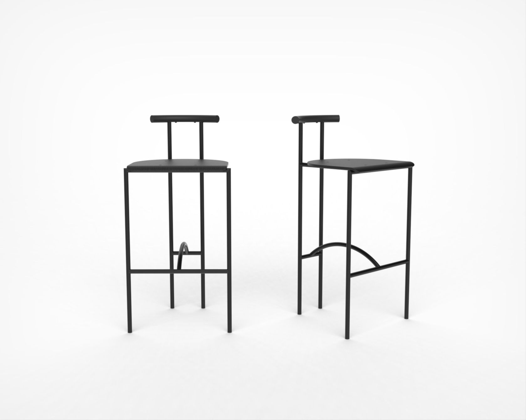 Steel stool TOKYO By OMK design Rodney Kinsman