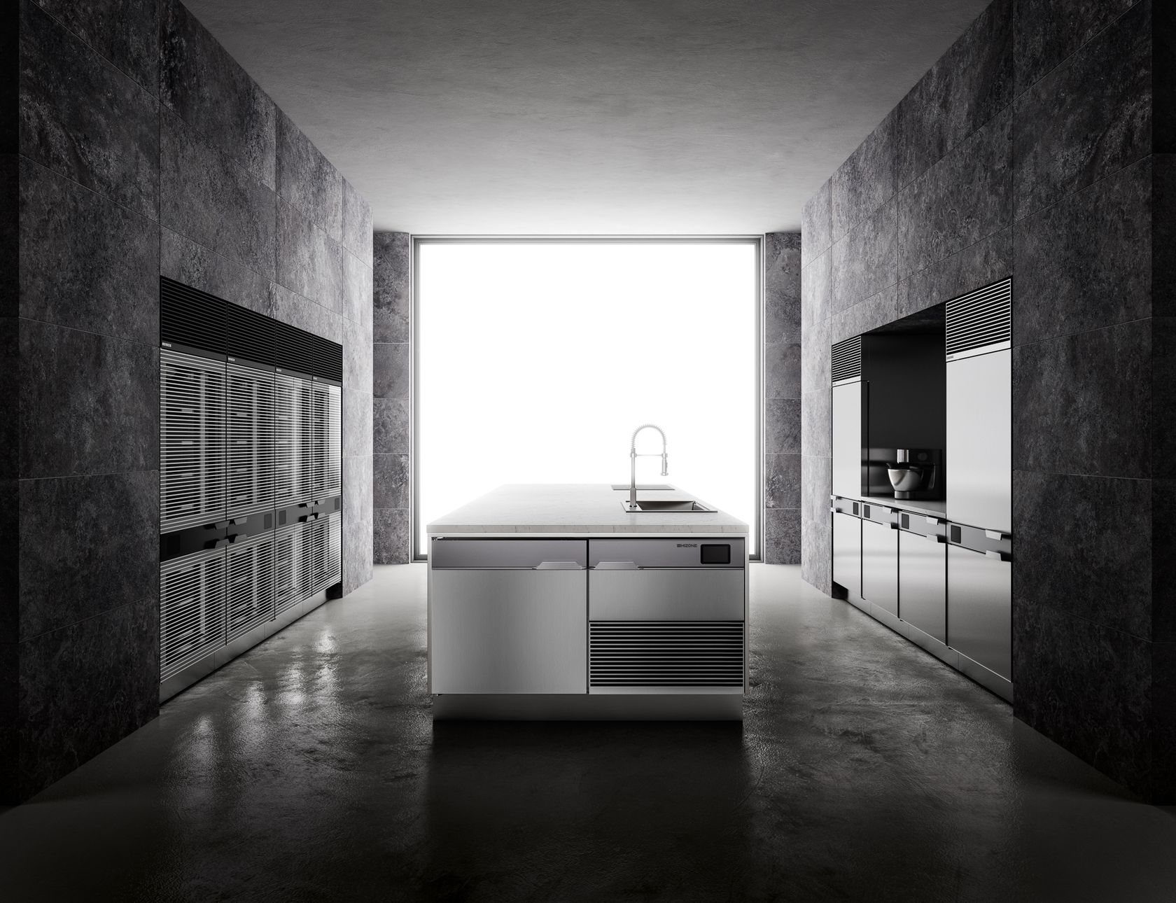 TOP CHEF DRAWERS 2 Stainless steel Refrigerated prep table By Hizone ...