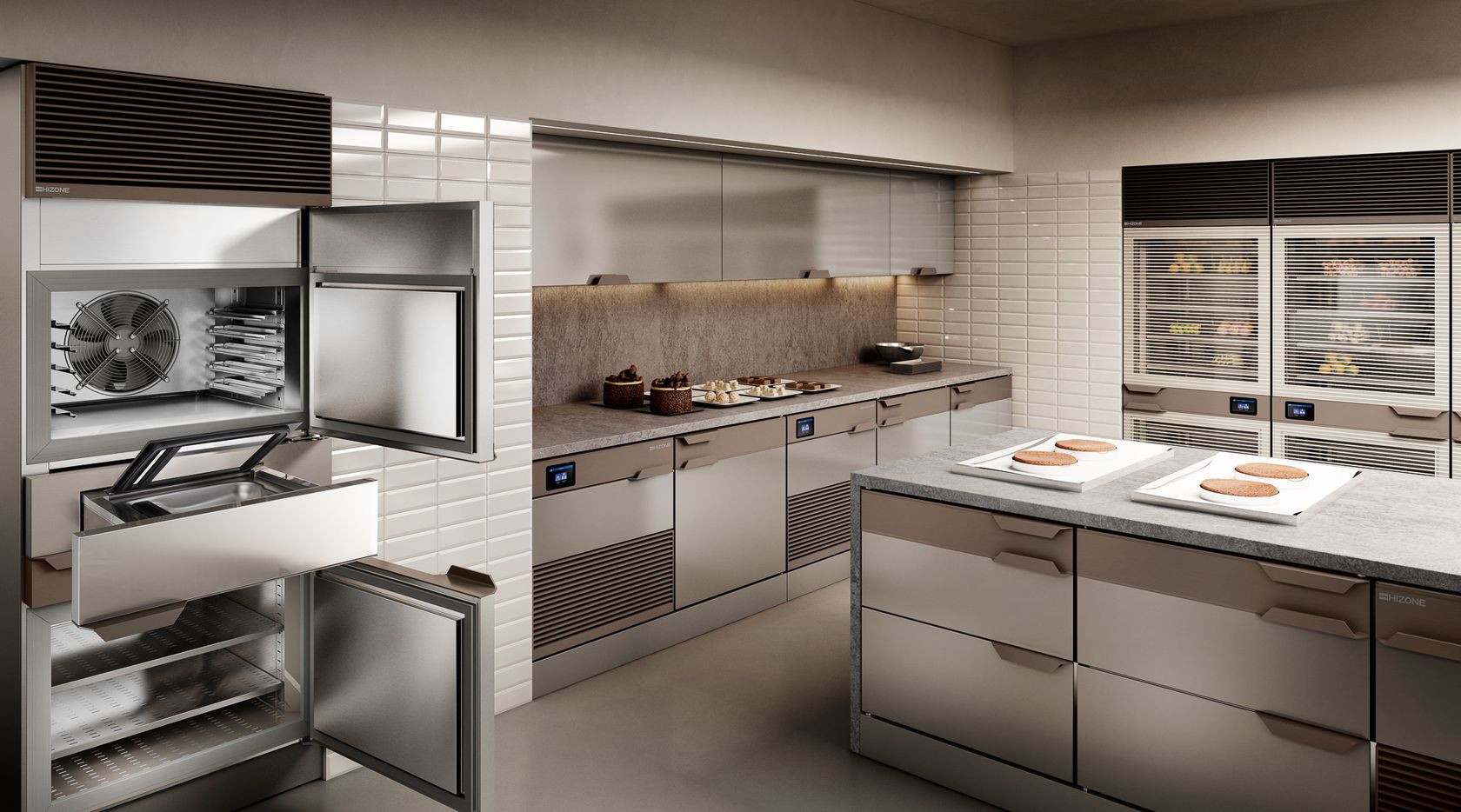 TOP CHEF DRAWERS 2 Stainless steel Refrigerated prep table By Hizone ...