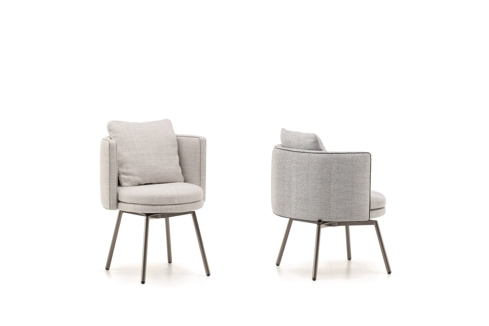 TORII Upholstered fabric chair By Minotti | design Nendo